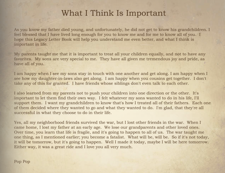 25Robert - Legacy Letters